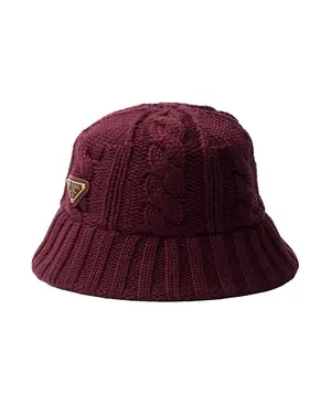 Prada Wool Bucket Hat - Burgundy