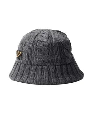 Prada Wool Bucket Hat - Grey