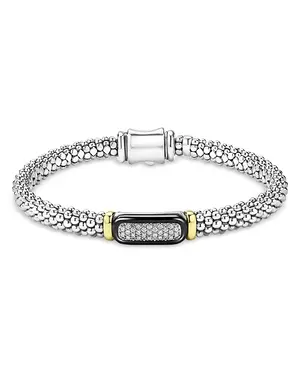 Lagos Two-tone Caviar Bracelet - Silver