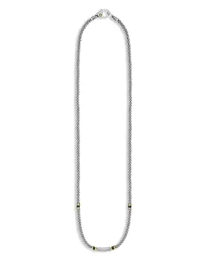 Lagos 18k Yellow Gold, Sterling Diamond And Ceramic Collar Necklace - Silver