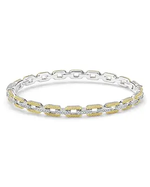 Lagos 18k Yellow Gold And Sterling Silver Diamond Bracelet - Two Tone