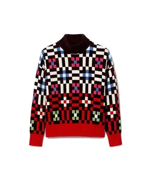 La DoubleJ Printed Turtleneck Sweater