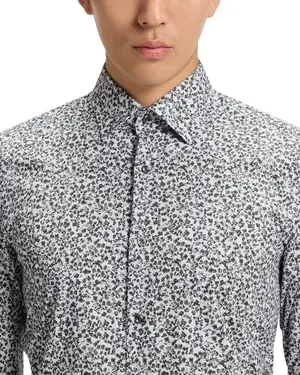 BOSS Hank Slim Fit Printed Button-front Shirt