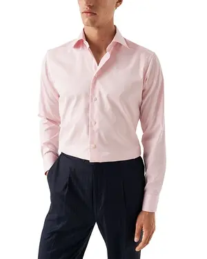 Eton Slim Fit Signature Twill Dress Shirt - Pink