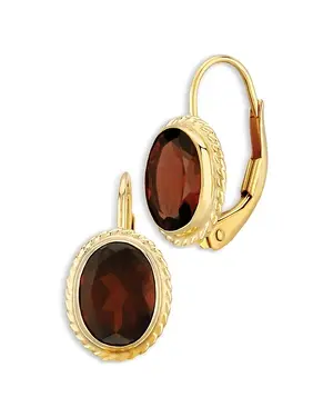 Bloomingdale'S Gemstone Oval Lever Back Earrings - Garnet