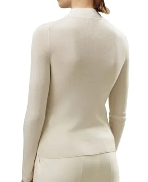 Lilysilk Cashmere Blend Knit Top - White