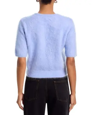 Rag & Bone Jada Brushed Cashmere Sweater - Light Blue