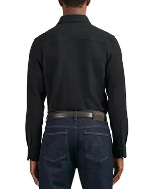REISS Forsithe Textured Twin Pocket Shirt - Navy