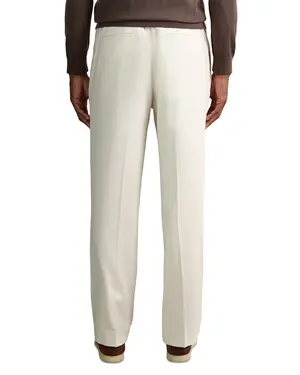 REISS Arden Relaxed Fit Twill Trousers - Ecru