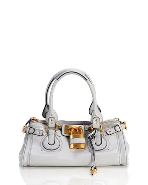 Chloé Paddington Padlock Shoulder Bag - Greyish Blue