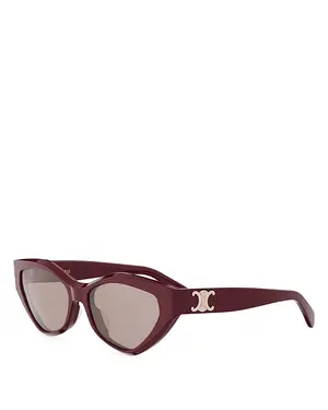 Celine Triomphe Cat Eye Sunglasses - Black/solid Brown