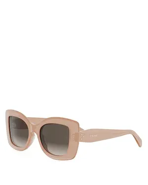 Celine 3 Dots Geometric 52mm Sunglasses - Opaline Nude/brown