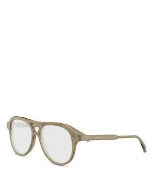 Celine Pilot Optical Glasses - Transparent Khaki