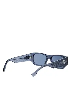 Fendi Ff Squared Rectangle Sunglasses, 54mm