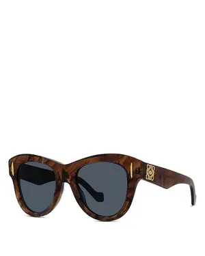 Loewe Anagram Geometric Sunglasses - Brown Marble/solid Blue