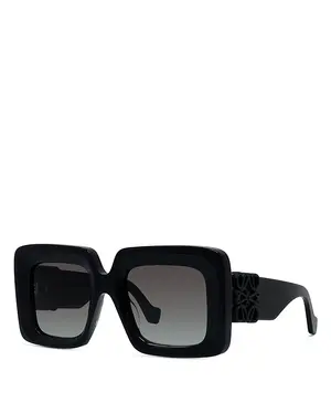 Loewe Anagram Rectangular Sunglasses - Black/gradient Smoke