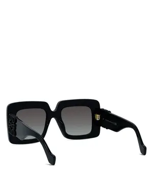 Loewe Anagram Rectangular Sunglasses - Black/gradient Smoke