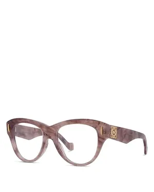 Loewe Anagram Round Eyeglasses, 52mm - Pink Marble