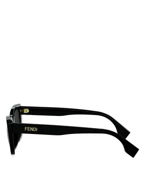 Fendi Lettering Geometric Sunglasses, 53mm