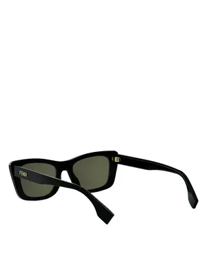 Fendi Lettering Geometric Sunglasses, 53mm