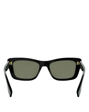 Fendi Lettering Geometric Sunglasses, 53mm