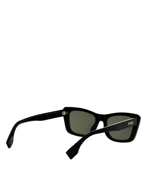 Fendi Lettering Geometric Sunglasses, 53mm