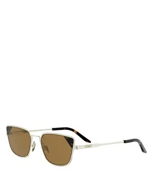 Fendi Signature Cat Eye Sunglasses - Light Gold/solid Nicotine
