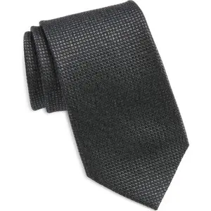 Nordstrom Textured Silk Tie - Black