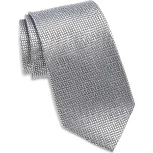 Nordstrom Textured Silk Tie - Silver
