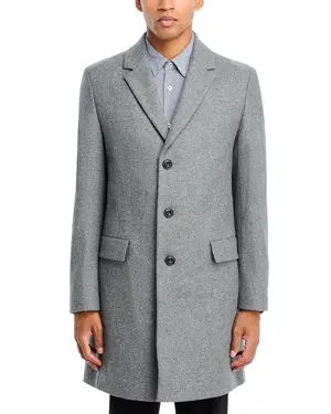 Hugo Migor Wool & Cashmere Extra Slim Fit Topcoat - Light Grey