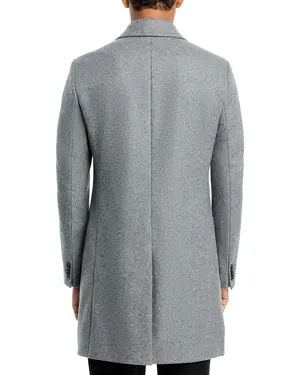 Hugo Migor Wool & Cashmere Extra Slim Fit Topcoat - Light Grey