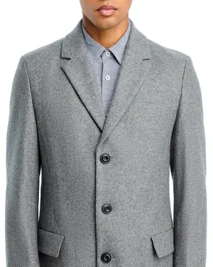 Hugo Migor Wool & Cashmere Extra Slim Fit Topcoat - Light Grey