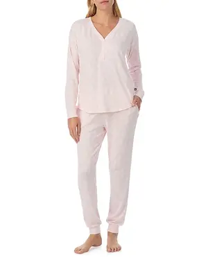 Kate Spade New York Henley Pajama Set - Sea Spray Dots Pink