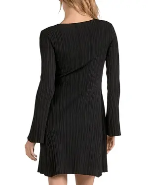 Elan Ribbed Knit Mini Dress - Black