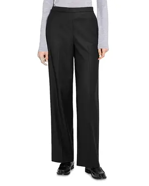 Theory Wide-leg Wool Trousers