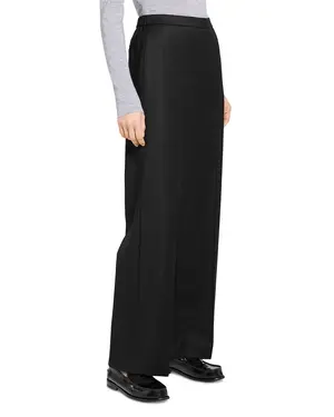 Theory Wide-leg Wool Trousers