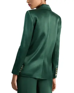 Alice + Olivia Silas Single Breasted Blazer - Green Mystique
