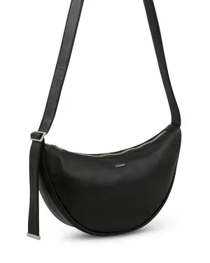 Sandro Small Leather Hobo Bag - Black
