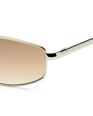 Le Specs Star Beam Rectangle Sunglasses, 59mm - Silver