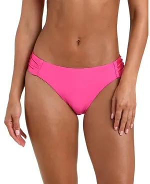 SUNSHINE 79 Solid Shirred Side Hipster Bottom - Pink