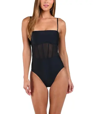 SUNSHINE 79 Solid Bandeau One Piece - Black