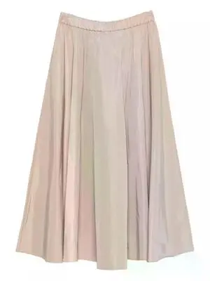 Aspesi Pleated Taffeta Midi Skirt