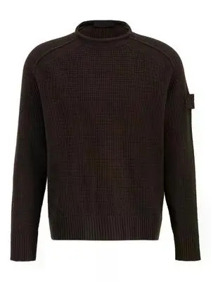 Stone Island Waffle-knit Crew-neck Sweater