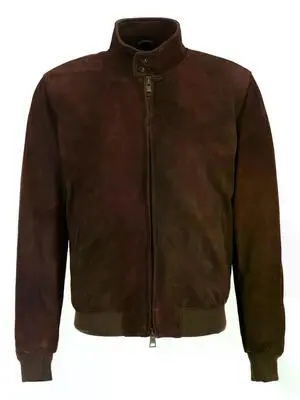 Boglioli Zip-up Leather Bomber Jacket