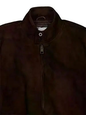 Boglioli Zip-up Leather Bomber Jacket