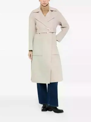 Liu Jo Belted Notched-collar Coat