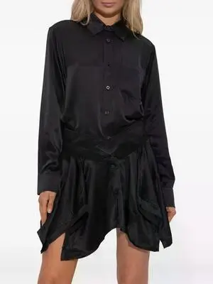 Alexander Wang Button-down Asymmetrical Mini Dress