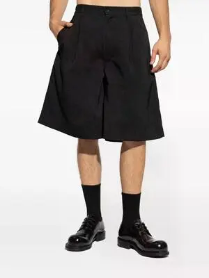 Comme Des Garçons Pleated Patch-pocket Shorts