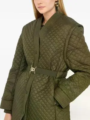 Liu Jo Quilted Embroidered Coat