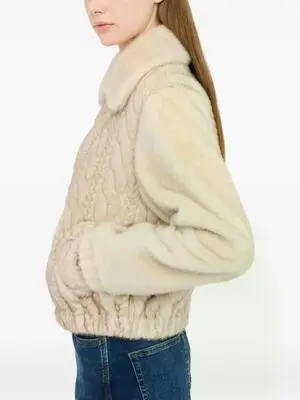 Liu Jo Cable-knit Teddy Coat